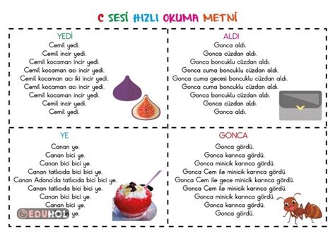 C Sesi Hızlı Okuma Eduhol Etkinlik İndir Oyun Oyna Test Çöz Video İzle