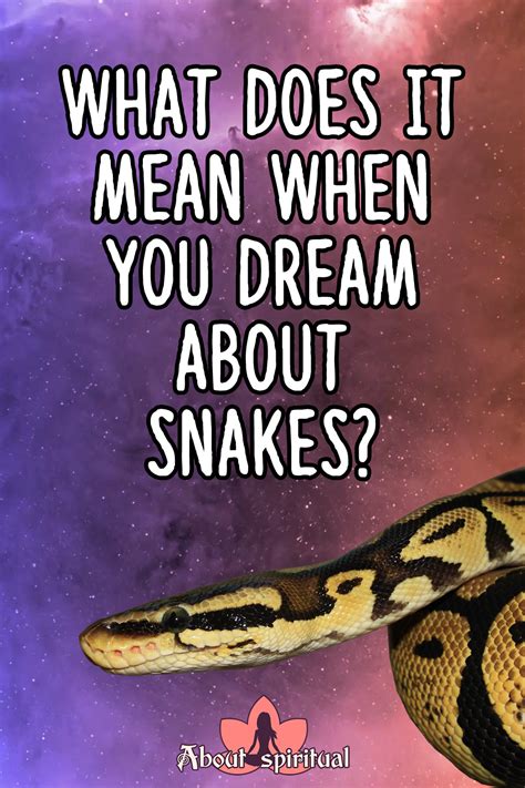 What Does It Mean When You Dream About Snakes Meaning Symbolism