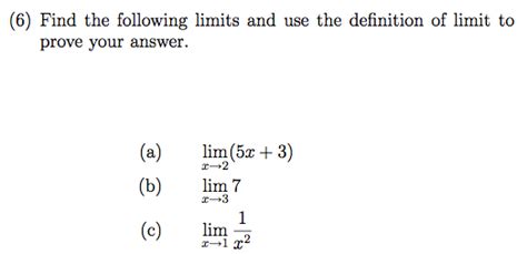 solved use the definition of limit to prove that lim x