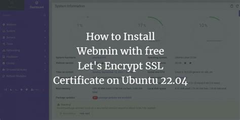 How To Install Webmin With Free Let S Encrypt SSL Certificate On Ubuntu