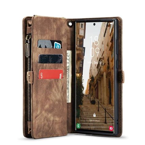 Køb Multi Wallet CaseMe 11 kort Samsung Galaxy S23 Ultra Brun