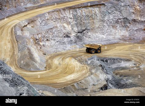 Mining Rock Is Being Removed By A Truck Yanacocha Gold Mine