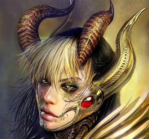 Demoness Fantasy Demon Luminos Girl Horns Hd Wallpaper Peakpx