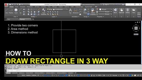 How To Draw A Rectangle In AutoCAD Rectangle Draw In 3 Ways So Easily