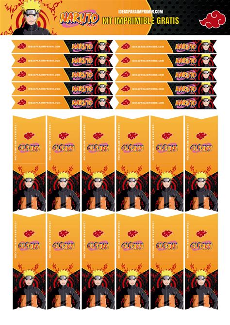 KIT de cumpleaños de NARUTO imprimible GRATIS Incluye 15 invitaciones
