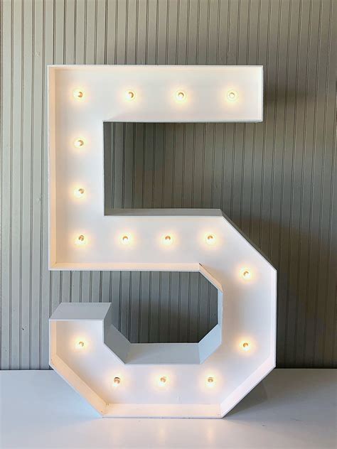 4Ft Marquee Numbers Template Free