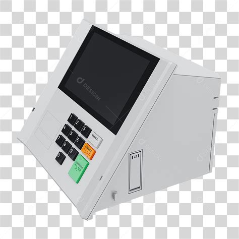 Elemento 3D Urna Eletrônica de Votação PNG Transparente download