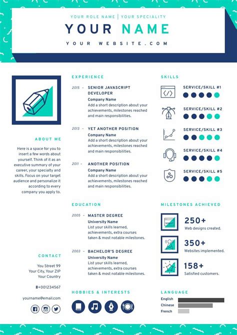 CV Data Analyst Free Resume Template Piktochart