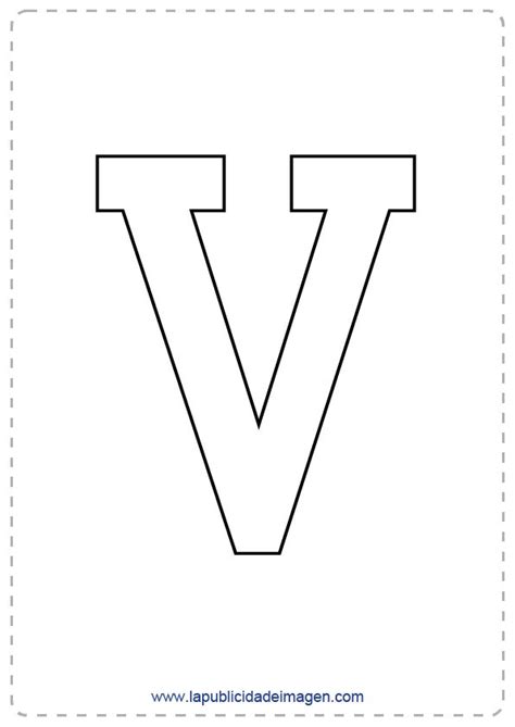 Molde De Letras V Moldes De Letras Plantillas De Letras Grandes
