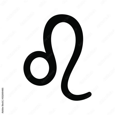 Vector Leo Zodiac Sign Astrology Horoscope Symbol On White Background