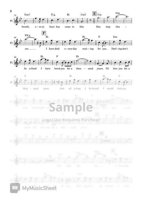 Christina Perri A Thousand Years Voice With Lyrics And Chords