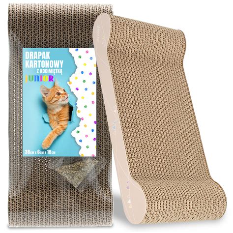 DRAPAK KOTA 38x18cm KARTONOWY Tekturowy LEGOWISKO LEŻAK Drapania