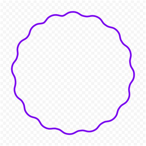 Png Wavy Circle Shape Purple Border Frame Citypng