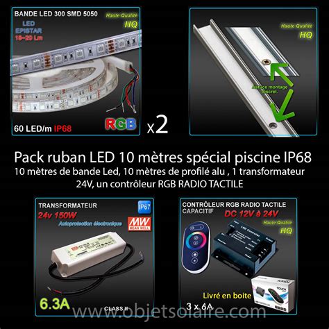 Kit Ruban Led 10 Mètres Piscine RGB IP68 Eclairage led professionnel