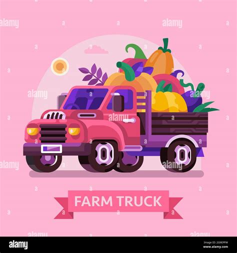 Pickup Truck Farm Stock Vector Images Alamy