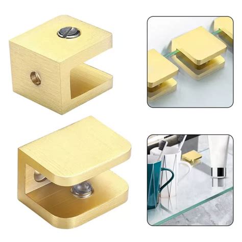 2 PIÈCES SUPPORTS de serrage support étagère en verre faciles à