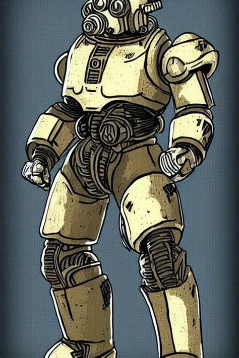 Krea Power Armor From Fallout Pixel Art Digital Art