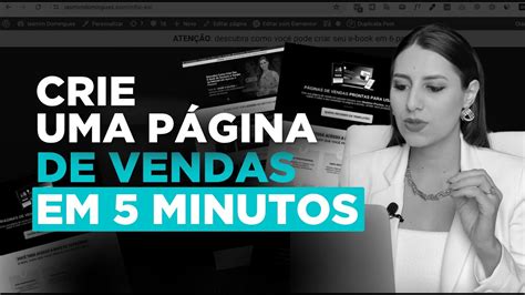 Como Criar Uma Pagina De Vendas Em Minutos Iasmim Domingues Youtube