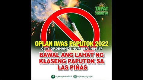 Paggamit Ng Paputok Sa Las Pi As Mahigpit Na Ipinagbabawal News Flash