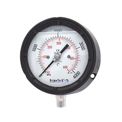 Manometro 115 Mm 0 70 Bar 1000 Psi Fenolico Inferior PRIMETECH