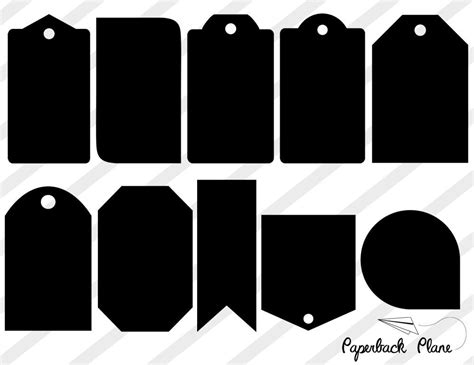Gift Tags Bookmark SVG PNG Cut Files For Use With Silhouette