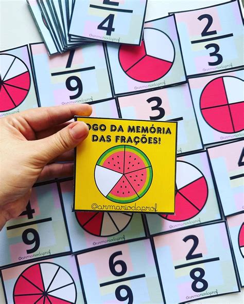 Jogo da memória das frações Armário da prof ª