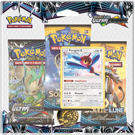 Cartes Pokemon Pack 3 Boosters Soleil Lune Ultra Prisme POKEMON