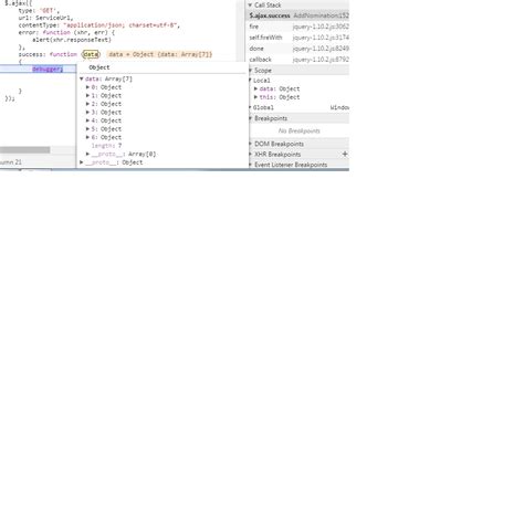 Javascript Unable To Fetch Model Objects List Returned By Action