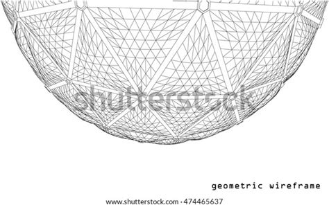 Wireframe Mesh Polygonal Element Sphere D Stock Vector Royalty Free