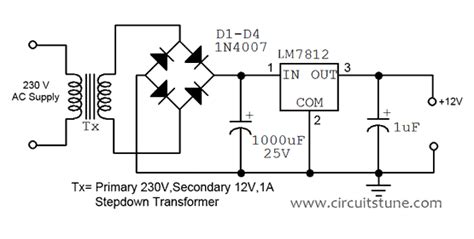 Power Supply Circuit Diagram With Explanation