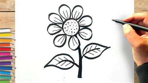 Comment Dessiner Une Fleur Facilement Etape Par Etape Dessin Fleur Facile