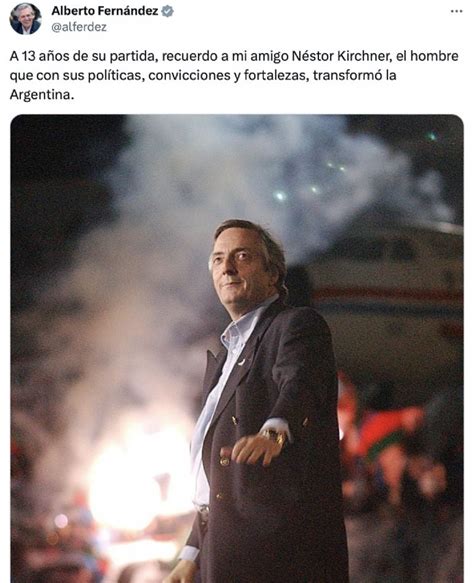 Alberto recordó a Néstor Kirchner en el aniversario de su fallecimiento