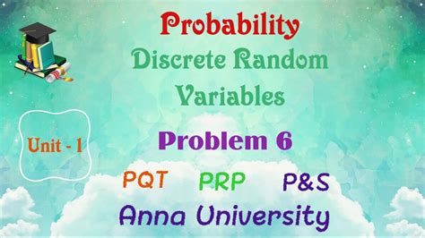 discrete random variables problem 6 youtube