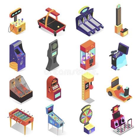 Pixel Game Icon Set Computer And Web Interface Stock Vector