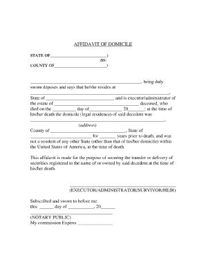 Affidavit Of Residency Letter For Infoupdate Org