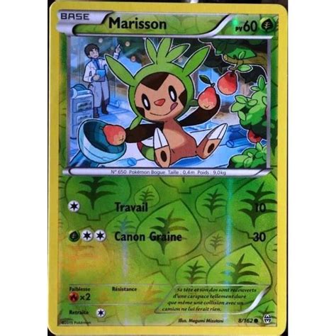 Carte Pokémon 8 162 Marisson 60 PV REVERSE XY Impulsion Turbo FR