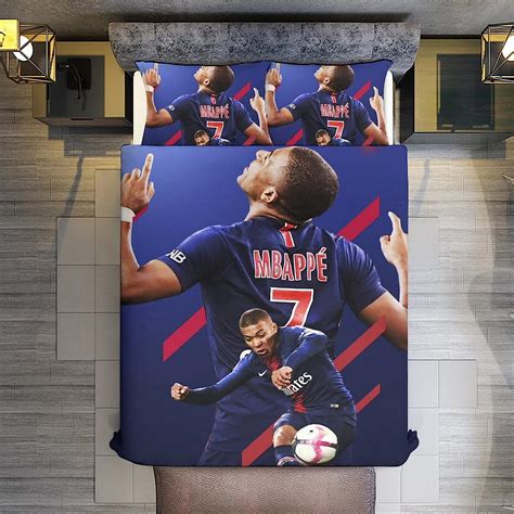 GRZYBY Mbappé Housse De Couette équipe de France de Foot Parure De Lit