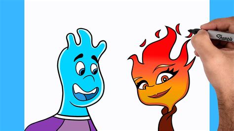 COMO DIBUJAR A EMBER Y WADE DE LA PELÍCULA ELEMENTOS YouTube