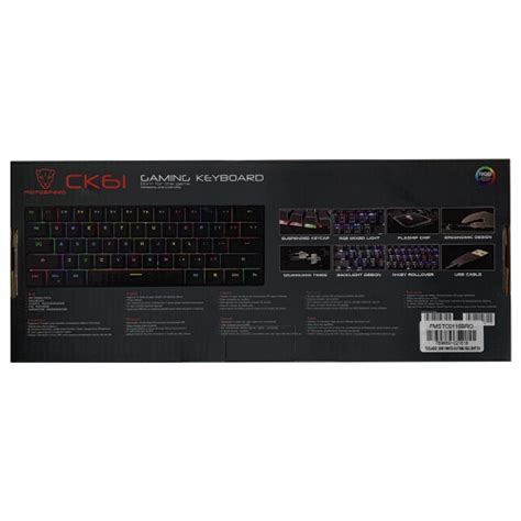 Teclado Gamer Mecanico Motospeed CK61 Essential Branco Switch Vermelho