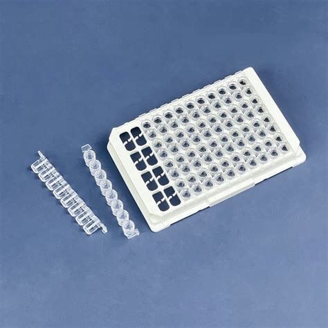 Laboratory Grade 96 Well Elisa Plate Detachable Cell Culture Clear Tube