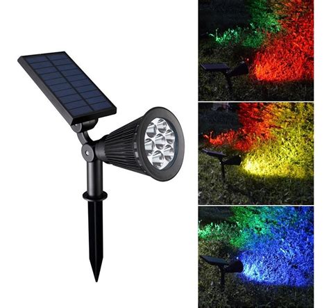 Lumin Ria Solar Espeto Jardim Led Rgb Colorido Jardim Mercado Livre