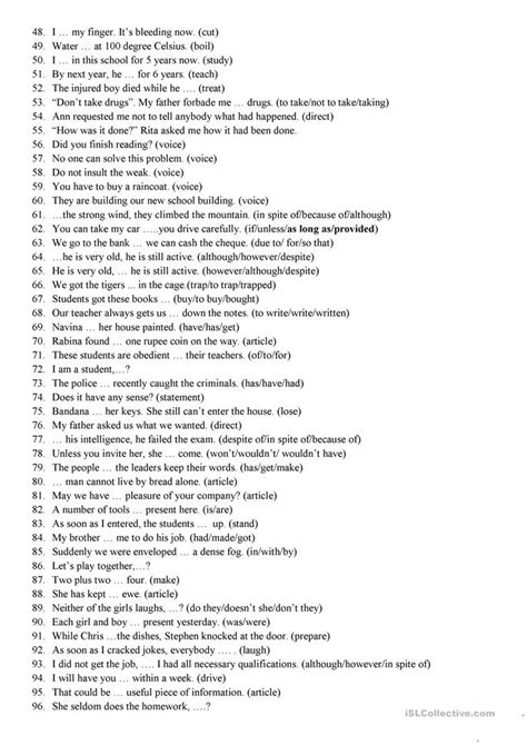 Grammar Practice Exercises English Esl Worksheets For Distance