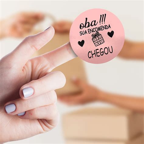 100 Rótulos 3x3cm Adesivos OBA sua encomenda chegou Shopee Brasil
