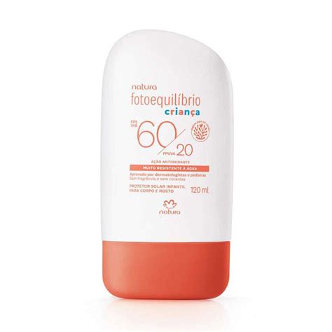 Natura Loção Protetora Criança FPS 60 FPUVA 20 Fotoequilíbrio 120ml