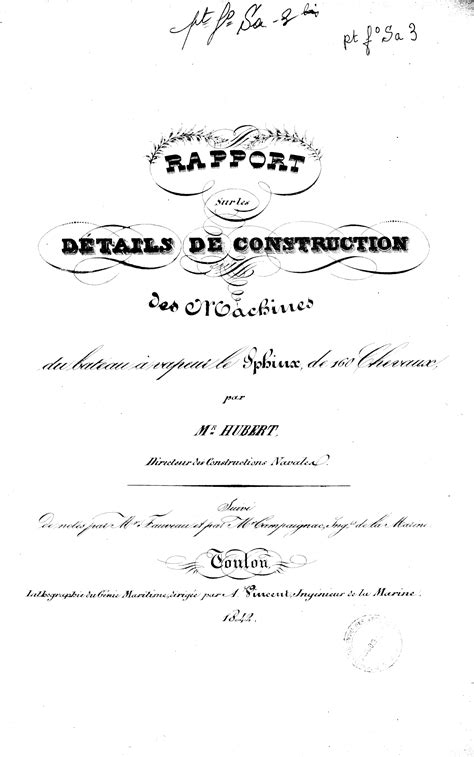 PTFSA3 Hubert Jean Baptiste 1781 1845 Rapport sur les détails de
