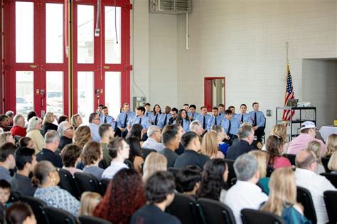 Graduation And Badge Pinning Ceremony Fire Academy Class