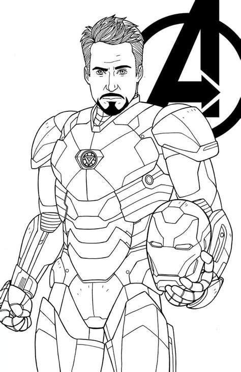 Dibujo de The Avengers Endgame para colorear y Pintar Imágenes Para