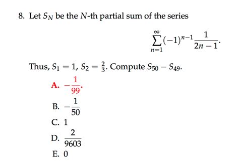 solved let s n be the n th partial sum of the series