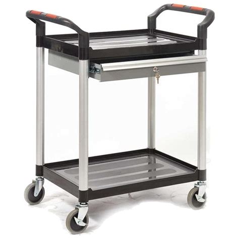 Proplaz Shelf Trolley With Lockable Steel Drawer 100Kg RSIS