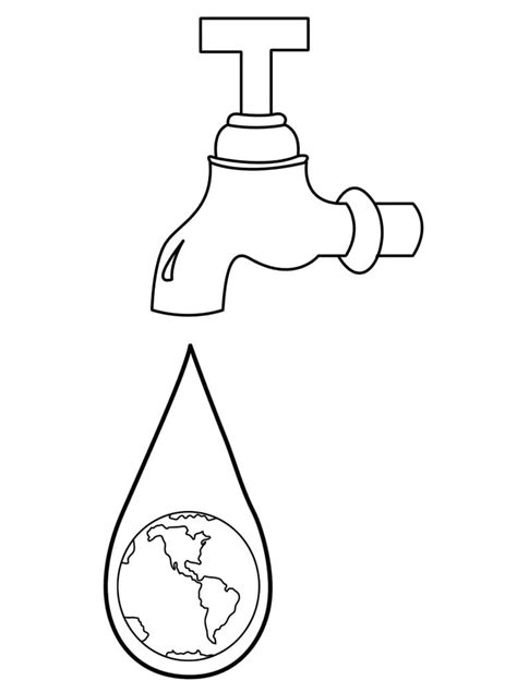 Dibujos De Ahorrar Agua Para Colorear Dibujos Online